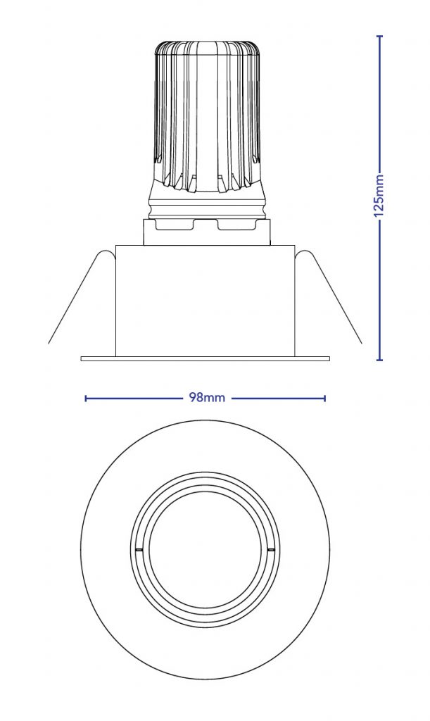 Downlight Low Glare Tilt Round - Tovo Lighting